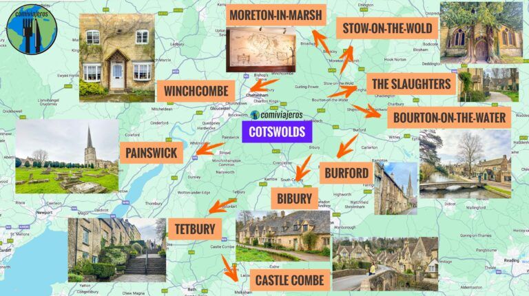 La MEJOR ruta por los Cotswolds en 4 días (con mapas)