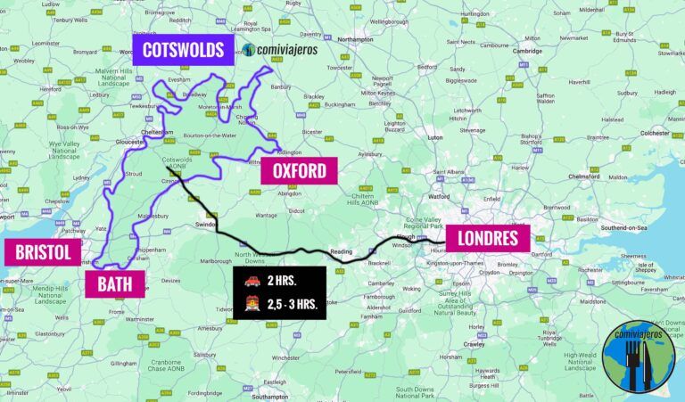 La MEJOR ruta por los Cotswolds en 4 días (con mapas)
